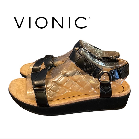 Vionic | Shoes | New Vionic Kayan Black Womens Platform Adjustable ...